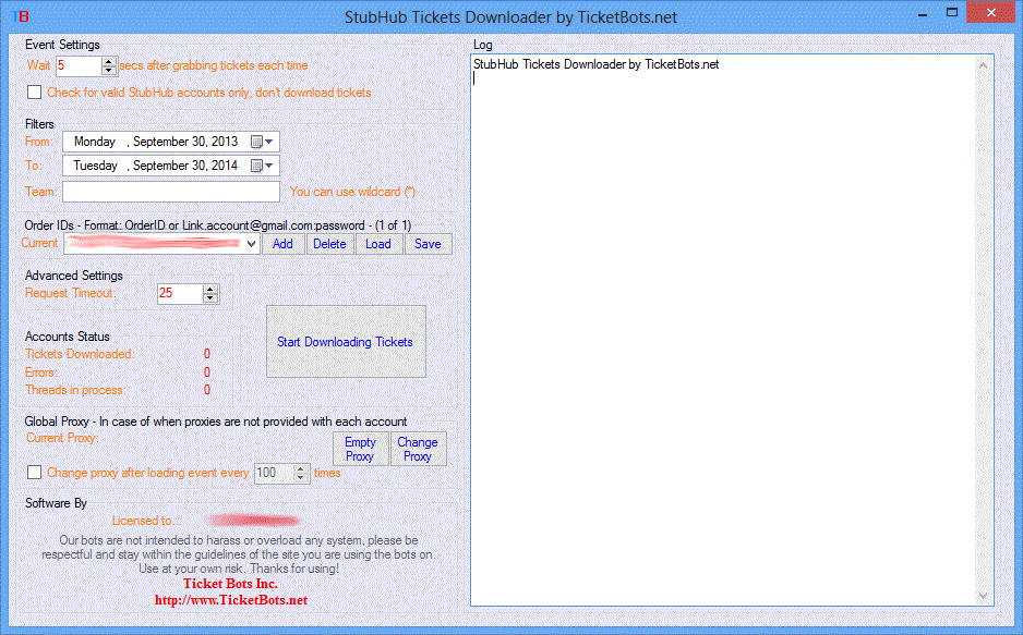 StubHub Tickets PDF Downloader TicketBots Ticket Spinner 